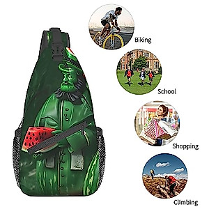 Patrick'S Watermelon Festival Backpacks, Men'S And Women'S Chest Bags, Crossbody Bags, Hiking Fashion Shoulder Bags Outdoor Sports