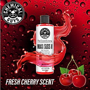 Chemical Guys CWS_101 Maxi-Suds II Foaming Car Wash Soap (Works with Foam Cannons, Foam Guns or Bucket Washes) Safe for Cars, Trucks, Motorcycles, RVs & More, 128 fl oz (1 Gallon), Cherry Scent