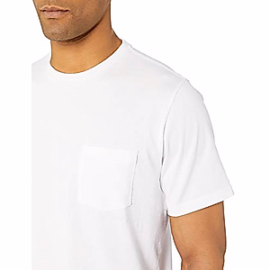 Amazon Essentials Men's Slim-Fit Short-Sleeve Crewneck T-Shirt, Pack of 2, Aqua Blue/White, Large