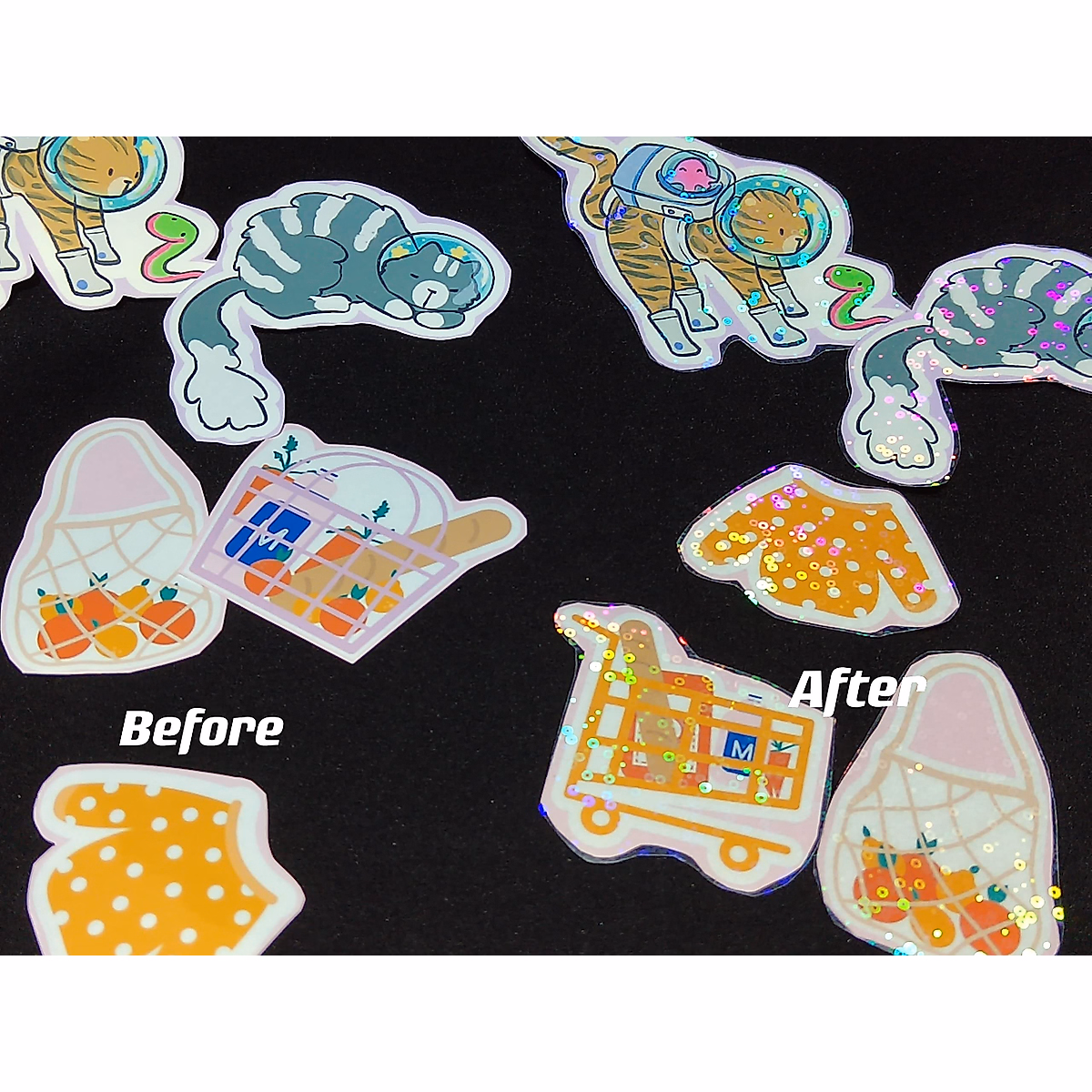 Bleidruck 25 Sheets Holographic Clear Vinyl Holographic Sticker Paper Self Adhesive Waterproof Holographic Overlay Film A4 (11.7 x 8.3 Inch) Holographic Overlay (Bubbles)