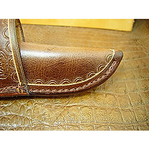 Cross Draw Knife Sheath Made Out of 10 Ounce Water Buffalo Hide Leather Made for Schrade PH 1