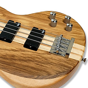 Fretless 4 String Electric Bass Guitar Millettia Laurentii+Okoume body maple neck