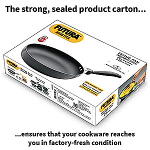 Futura Non-Stick 10-Inch Frying Pan Indian Style with Stainless Steel Lid