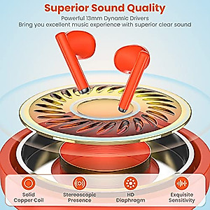 Wireless Earbuds for Samsung S23 S22 A14 COOYA Bluetooth 5.3 Headphones Dual Mic 13mm Dynamic Drivers 36H Playtime Gaming Headsets Stereo ENC Earphones for iPhone 14 Pro Max 13 12 Pixel 7 6 OnePlus 10