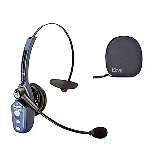 BlueParrott B250-XTS Noise Cancelling Wireless Bluetooth Headset with 20 Hours of Talk Time and iSave Protective Carrying Case (Renewed)