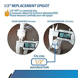 Raven Water Dispenser Replacement Push Faucet - Blue Cold Water Spigot (2 Pack)