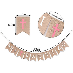 Mi Bautizo Banner - Mi Bautizo Decorations, Girl Baptism Banner, Christening Burlap Banner, Spanish Baptism, Baby Dedication, Mi Bautizo Sign