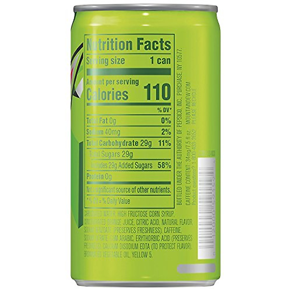 Pepsi and Mtn Dew Mini Can Variety Pack, 7.5 oz Cans, 24 Count(Packaging may vary)