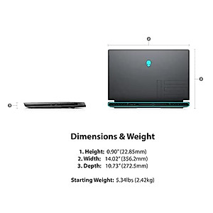 Alienware 2021 M15 Ryzen Edition Gaming Laptop, 15.6" FHD 165Hz 3ms Display, AMD Ryzen 7 5800H (>i7-11370H), RTX 3060 6G GDDR6, 64GB RAM, 2TB SSD, RGB Backlit Keyboard, WiFi 6, Win 10 Home