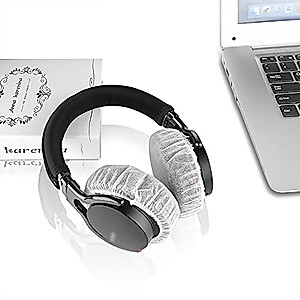 Geekria 500 Pairs Disposable Headphones Ear Cover for Over-Ear Headset Earcup for Bulk Pack, Stretchable Sanitary Ear Pads Cover, Hygienic Ear Cushion Protector Wholesale Multi-Pack(M/White)