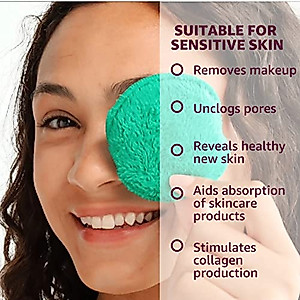 CleanLogic Bath & Body Exfoliating Dual-Texture Facial Pads, Face Sponges for Cleansing & Softening Sensitive Skin, MakeUp Remover Pads, Assorted Colors, 9 Count Value Pack