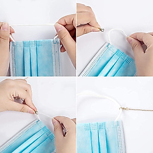 NA 2 Pcs Mask Holder Chain Lanyard Necklace Eyeglass Glasses Chains Strap Stylish Leash Handy Face Retainer Hanger Keeper Face Holder Accessory Necklace Jewelry for Women, Men, Teen, Kids Elderly