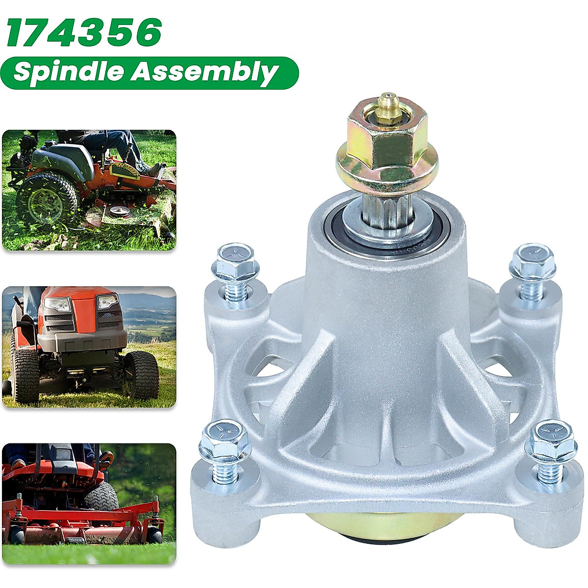 POSEAGLE 587125201 Mandrel Assembly Replace Husqvarna 587125201, 532174356, 174356, 174358, 539107515, Husqvarna z246 Spindle for Husqvarna z246, rz4623, rz46i, rz5424, yth2348, yth2448 Decks