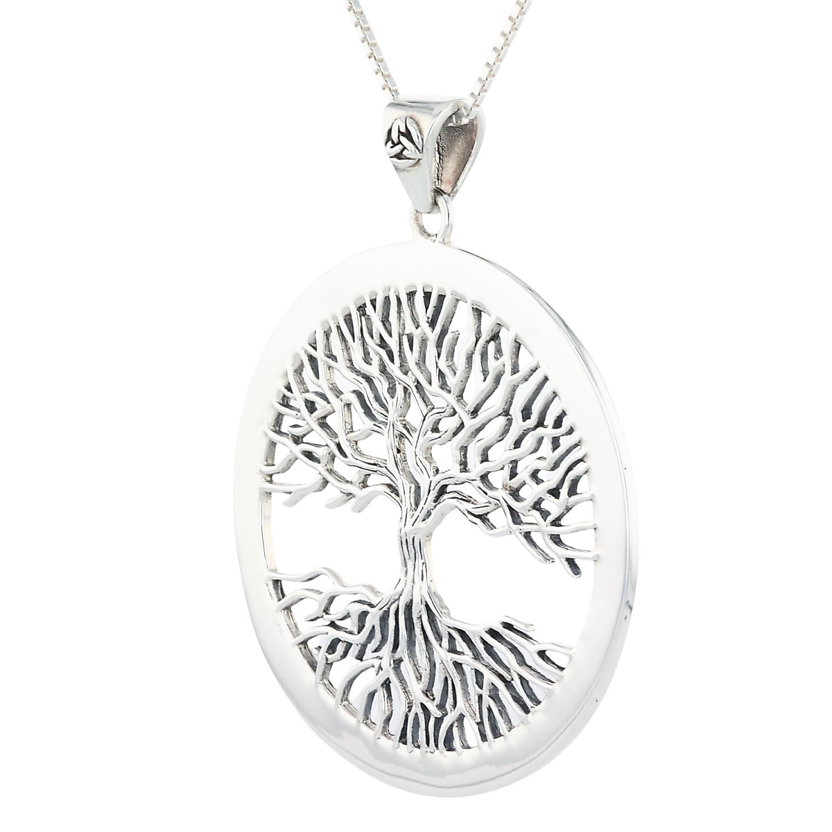 Jewelry Trends Large Celtic Tree of Life Protection Pendant Necklace 18"