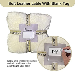 Upgraded Closet Organizer for Bed Sheets, Clothes Storage and Organization System for Linen Closet, Blanket Storage Band with Label, Wardrobe Space Saver for Bedding, Comforters, Sweater, Towel