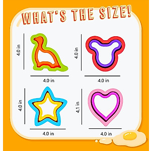 Uncrustables Maker, 12pcs Sandwich Cutter and Sealer sets, Uncrustable Sandwich Cutter, Decruster Sandwich Maker, Bread Cookie Cutters for Boys Girls Lunch & Bento Box (Dinosaur Heart Mickey Star)