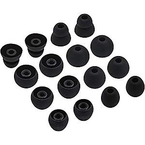 Rqker Eartips Compatible with Beats Flex Earbuds, 8 Pairs S/M/L/D Sizes Replacement Ear Tips Earbud Covers Eartips Compatible with Beats Flex, 8 Pairs, Black