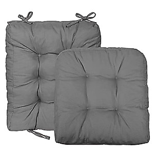 idee-home Rocking Chair Cushion Indoor, Tufted Memory Foam Glider Rocker Replacement Cushions Set, High Back Cushion with Ties, Seat Cushion with Anti-Slip Bottom, for Adirondack Chair Outdoor