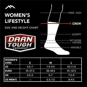 Darn Tough Women's Morgan Crew Lightweight Lifestyle Sock (Style 6039) - Dark Teal, Medium