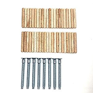 ReplacementScrews Hardware Kit Compatible with IKEA KALLAX 2 x 4 Shelf Unit 403.469.24 - All Screws (104321) and Dowels (101339)