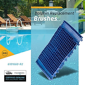 Dolphin Genuine Replacement Part — Blue Climbing Brushes for Commercial Models (2PK) — 6101660-R2
