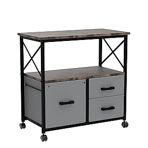 Alkmaar Filing Cabinet with 3 Drawer 3 Drawer, 3 Drawer-2, Rustic Grey