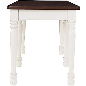 Crosley Furniture Shelby Dining Bench, Distressed White