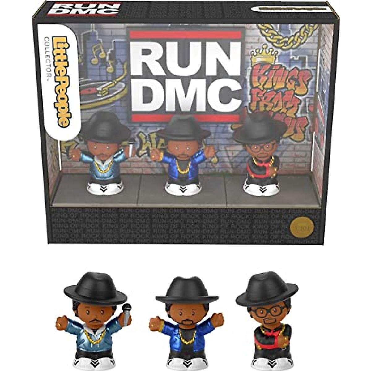 Fisher-Price Little People Collector Run DMC Special Edition Figure Set with 3 Figurines in a Gift Package for Hip Hop Fans [Amazon Exclusive]