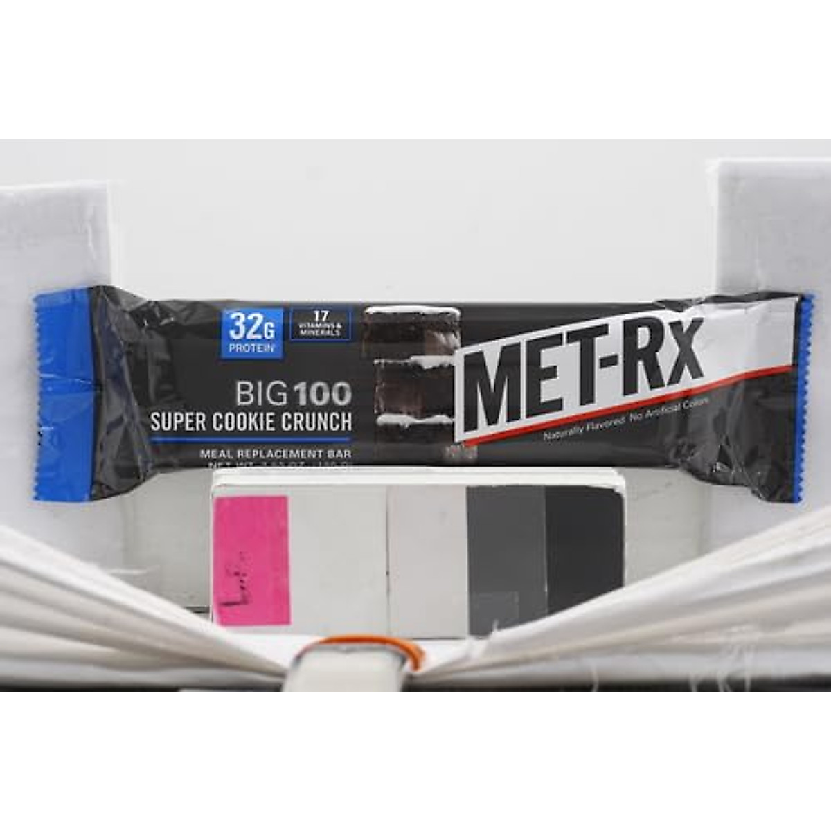 MET-Rx Big 100 Protein Bar, Meal Replacement Bar, 32G Protein, Super Cookie Crunch, 9 Bars (Pack of 1)