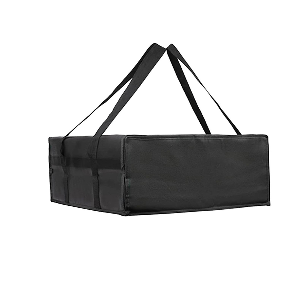Delivery Pizza Insulated Bag, Portable Pizza Warmer Bag with Double Handles, Waterproof Hot Cold Food Storage Bag for Commercial Catering, Black (Holds 3 Pizza Boxes)