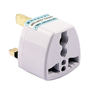 ANRANK UN6688AK 2 Packs Universal EU/USA/AU to UK GB England AC Power Plug Adapter Travel Converter