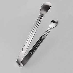 RUGVOMWM Stainless Steel Lace Side Sugar Clamp Tongs Ice Coffee Bar Buffet Kitchen Spoon