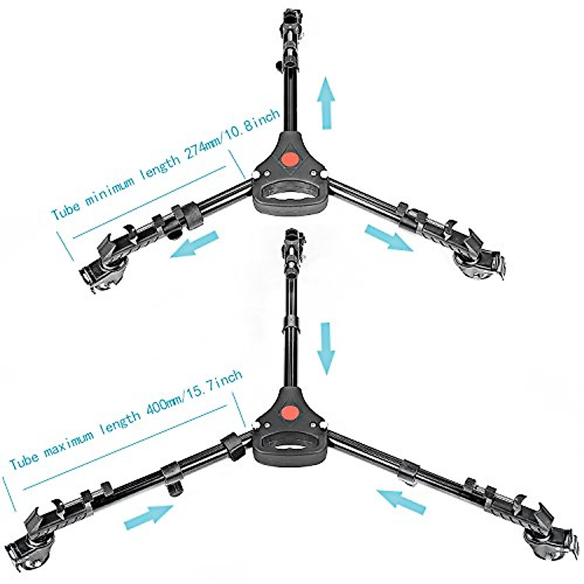 Neewer Photography Professional Heavy Duty Tripod Dolly with Rubber Wheels and Adjustable Leg Mounts for Canon Nikon Sony DSLR Cameras Camcorder Photo Video Lighting