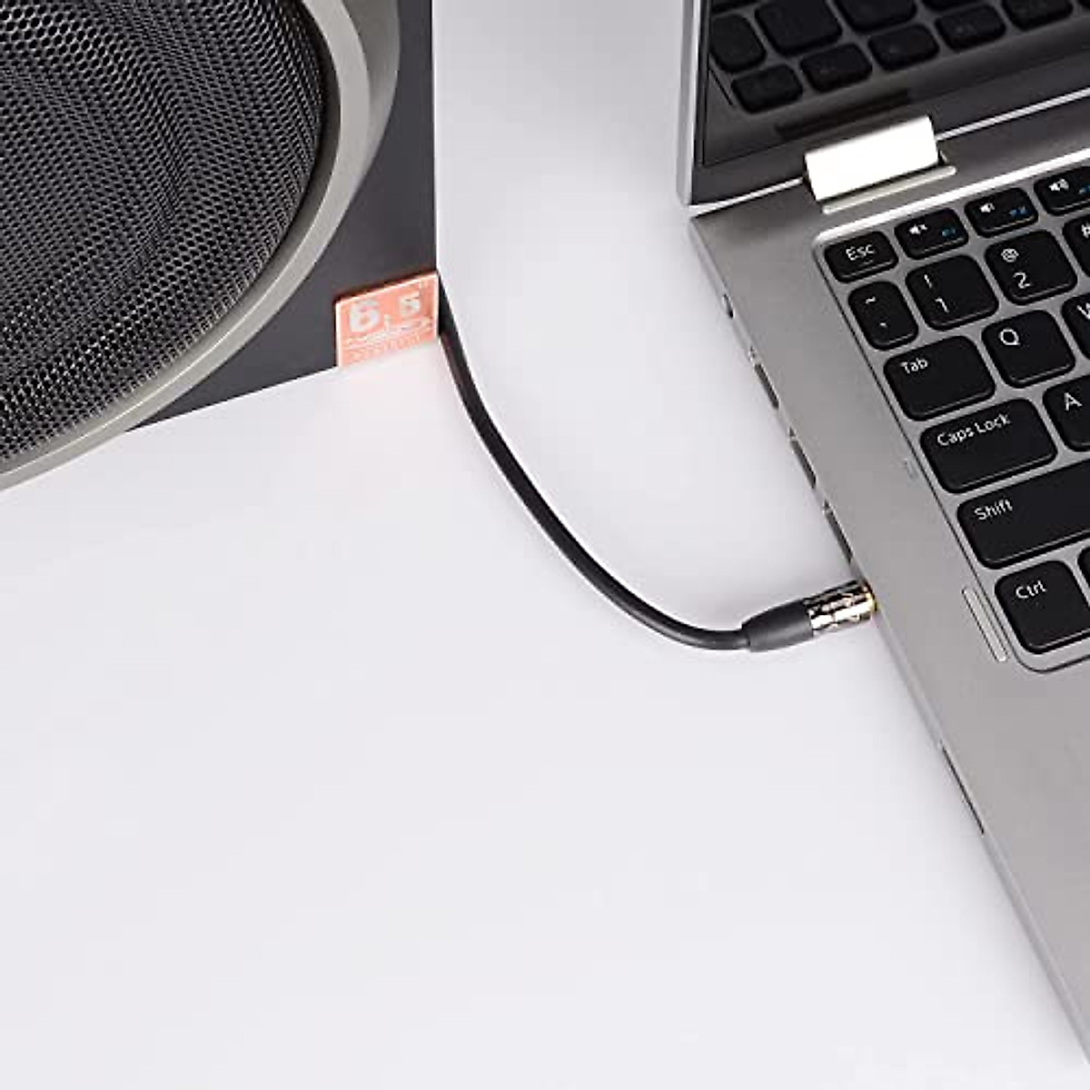 J&D 1/8 Stereo Cable, 3.5mm Extension Double Male Stereo Audio Aux Jack to Jack Cable 90 Degree Right Angle for Phone Tablet MP3 Player and All Other Devices, 10 Feet