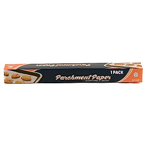 [1 PACK] Premium Baking Parchment Paper 18x50 | Non-stick Premium Quality Silicone Coated Baking Paper Roll for Cakes, Smoking, BBQ, Cookies, Pizza, Pan Liners, Kosher | 18 inch x 50 FT