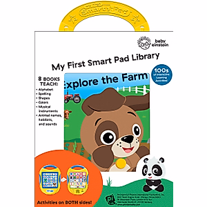 Baby Einstein - My First Smart Pad Library Electronic Activity Pad and 8-Book Library - PI Kids