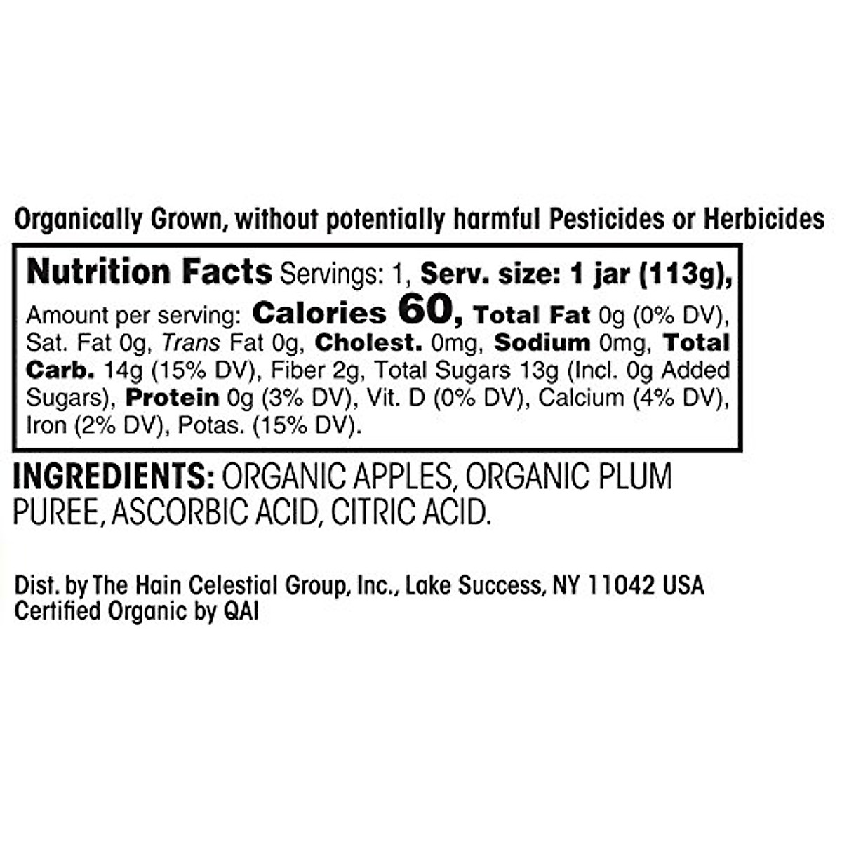 Earth's Best Organic Baby Food, Apple & Plums, 4 Ounce (Pack of 12)