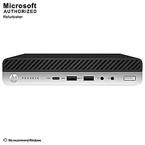 HP Prodesk 600 G3 Micro Computer Mini PC (Intel Quad Core i5-7500T 2.7Ghz, 16GB DDR4 Ram, 512GB SSD, 4K Support, DP, USB 3.0, USB-C) Win 10 Pro (Renewed)