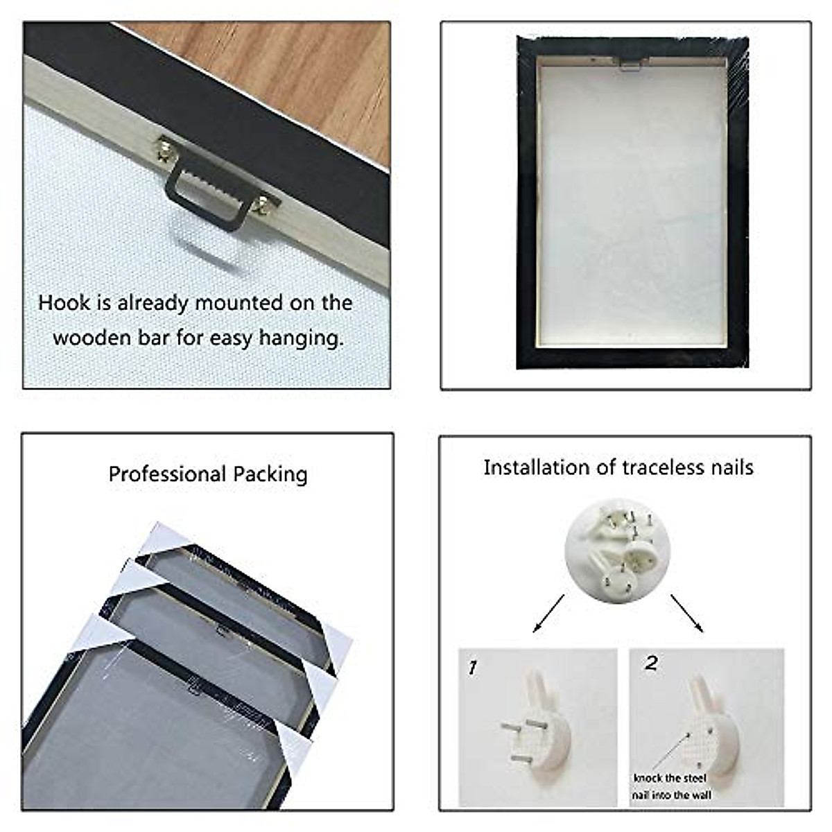 Black and White Canvas Art Wall Decor for Living Room Framed Abstract 3 Piece Gold Gray Print Painting Modern Artwork 16x24in x3