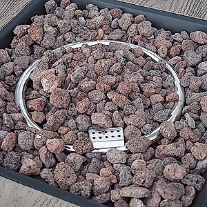 Christopher Knight Home Aaron Outdoor 33-Inch Square Fire Pit, Brown Wood Pattern