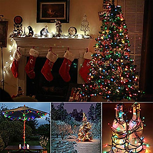 UCTEK Solar String Lights, 200 LED 72ft LED String Lights Waterproof, 8 Modes Fairy Garden Decorative Lighting for Indoor Outdoor Home Garden Patio Halloween Party Xmas Trees and Holiday Multicolor