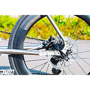 Juin Tech F1 Cable Actuated Hydraulic Bicycle Bike Disc Brake Caliper Set Extra Lightweight Hybrid Brake Set for Flat-Mount Road/Cyclocross/Gravel/E-Bike/Folding Bike use w/160mm 6" rotors (Black)