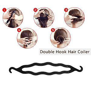 OBSCYON 27Pcs Hair Styling Set, Hair Design Styling Tools, DIY Hair Accessories Hair Modelling Tool Kit Magic Fast Spiral Hair Braid Braiding Tool for Women and Girls