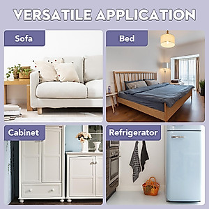 RowinsyDD 16 Pack Toy Blocker for Furniture, Clear Under Couch Blocker, Stop Things Going Under Sofa or Bed, 16" L x 1.6" H, Adjustable Gap Bumper for Furniture with Strong Tape