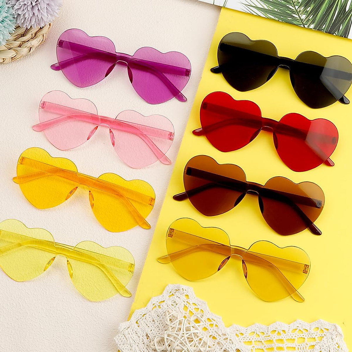 Purple Sunglasses Purple Heart Sunglasses Pink Heart Sunglasses Womens Pink Party Favors Pink Heart Shaped Glasses Birthday Party Decorations Pink Items Pink Accessories For Women Pink Concert Outfit