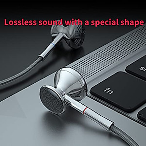 FiiO FF3 Headphones Earbuds Wired Deep Bass 1DD High Resolution Earphones Comes with 2.5/3.5/4.4mm Swappable Plugs Lossless Sound for Smartphones/PC/Laptop/Tablet(Black)