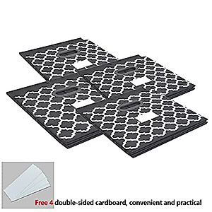 homyfort Cube Storage Organizer Bins 13x13 - Fabric Storage Cubes Bin Foldable Baskets Square Box with Labels and Dual Plastic Handles for Shelf, Nursery, Cabinet, Clothes, Toys, Set of 4 (Grey)