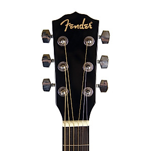 Fender FA-115 Dreadnought Acoustic Guitar Pack, with 2-Year Warranty, Black, with Gig Bag and Accessories