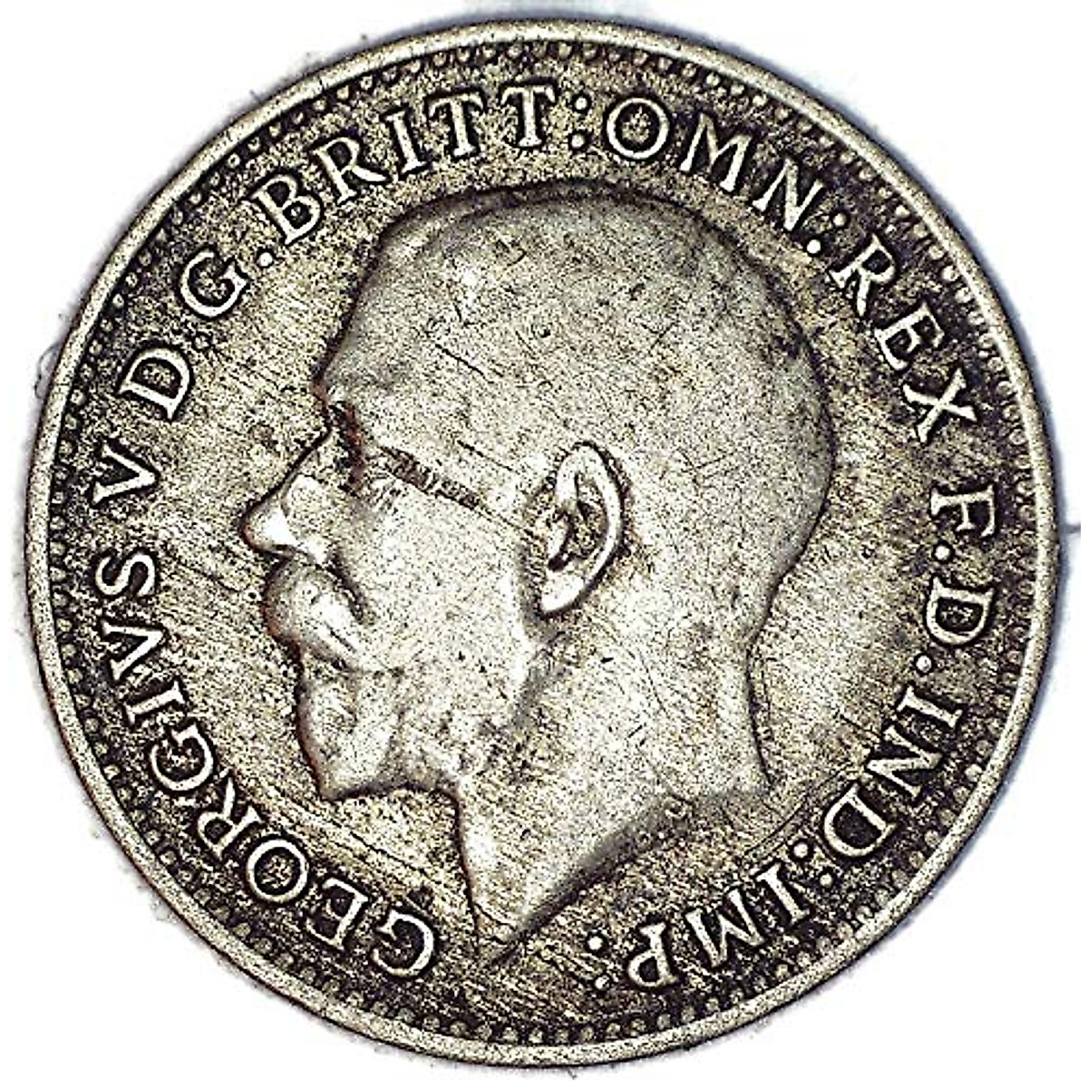 1921 UK George V British Silver Threepence Good