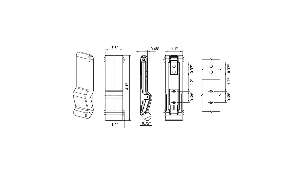 QWORK Rubber Draw Latch 4 Pack – Secure & Vibration-Resistant Flexible ...